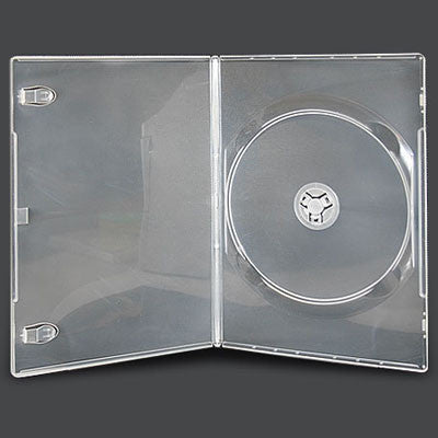 7mm Slim Single Disc Capacity Clear DVD Cases - 100 Pack ($0.43 per ca ...
