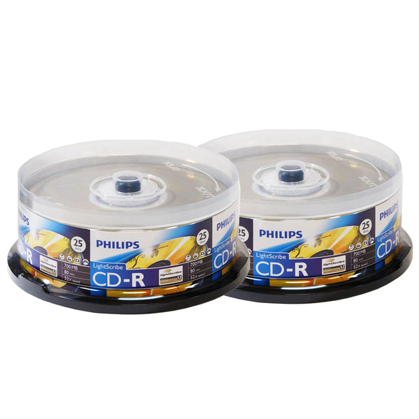 Philips LightScribe CD-R Blank Disc Printable Media (CR7D5LB25/17 ...
